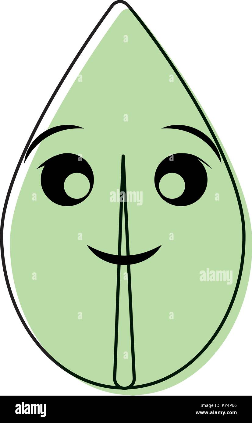 Tea leaf plant smiling cartoon Stock Vector Image & Art - Alamy