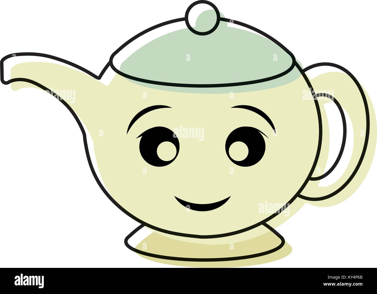 Porcelain teapot isolated smiling cartoon Stock Vector Image & Art - Alamy