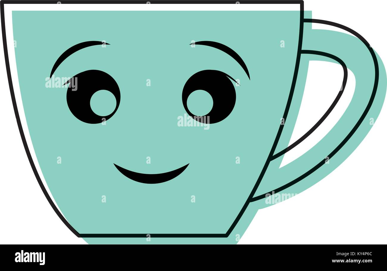 Mug porcelain cup smiling cartoon Stock Vector Image & Art - Alamy