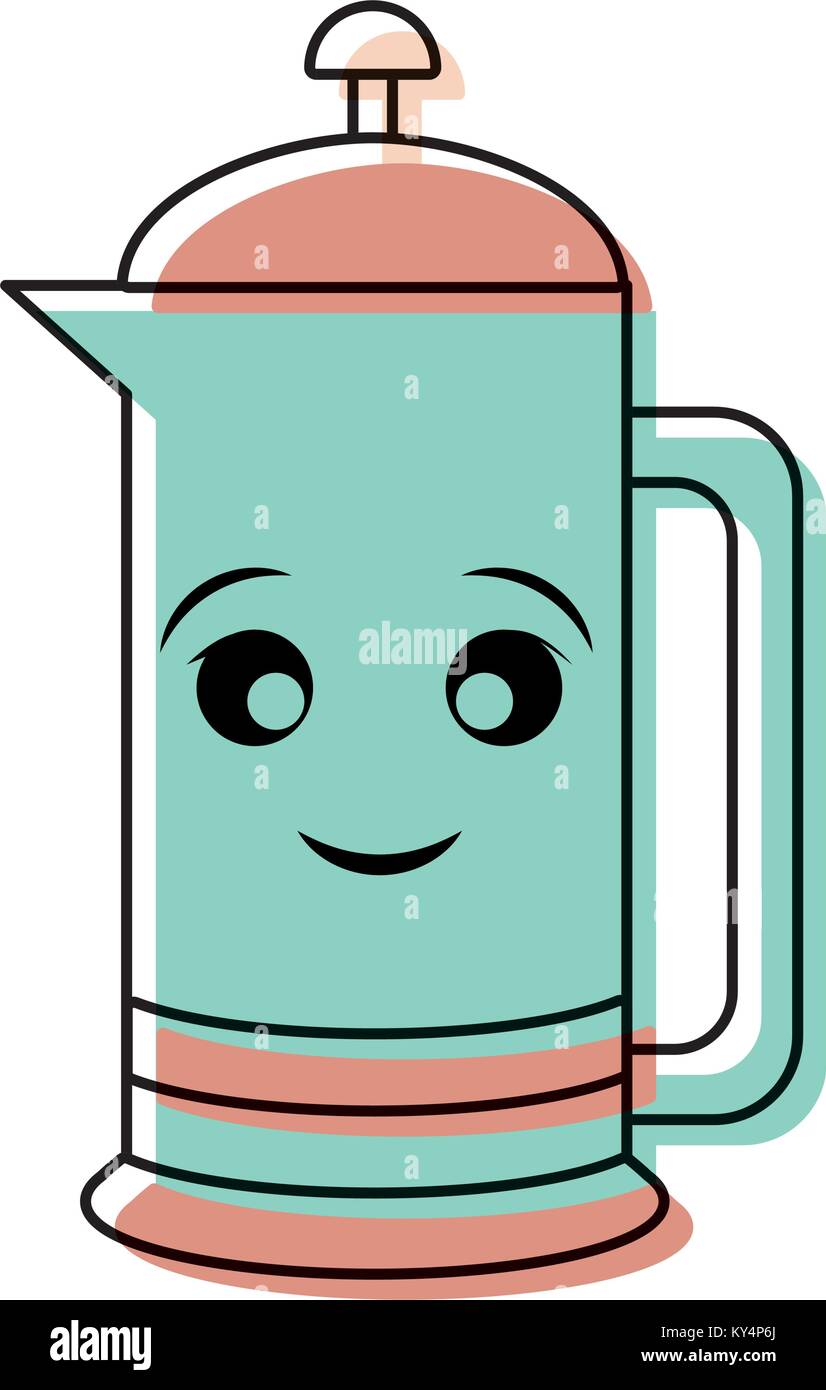 Kettle kitchen utensil smiling cartoon Stock Vector Image & Art - Alamy