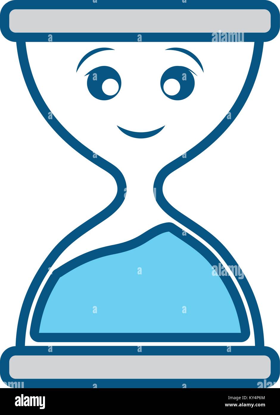 Hourglass antique clock smiling cartoon Stock Vector Image & Art - Alamy
