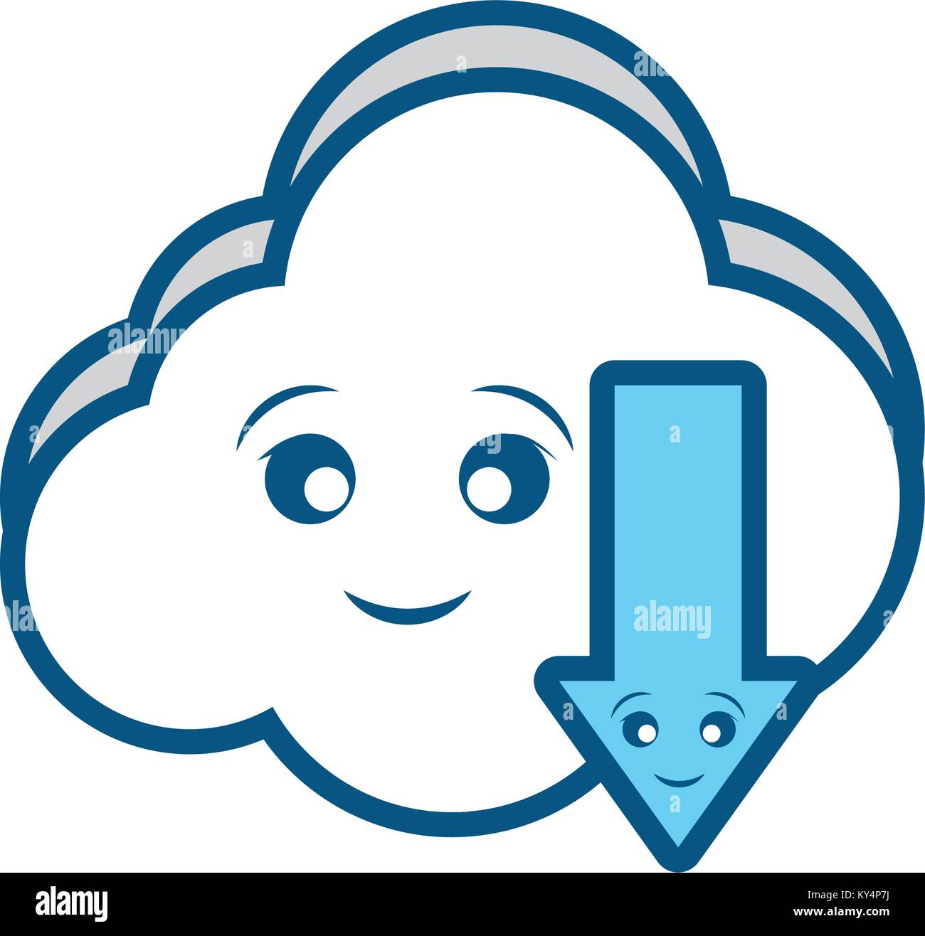 Cloud computing symbol smiling cartoon Stock Vector Image & Art - Alamy