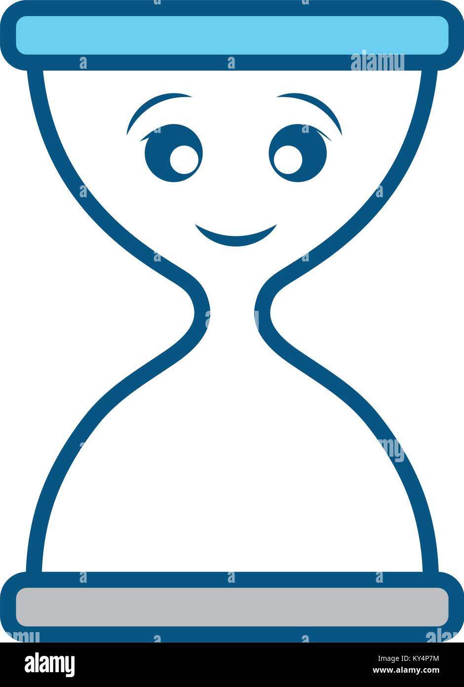 Hourglass empty isolated smiling cartoon Stock Vector Image & Art - Alamy