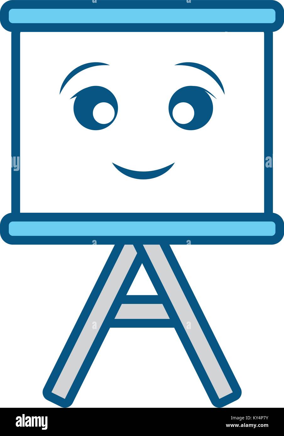 Blank whiteboard isolated smiling cartoon Stock Vector Image & Art - Alamy