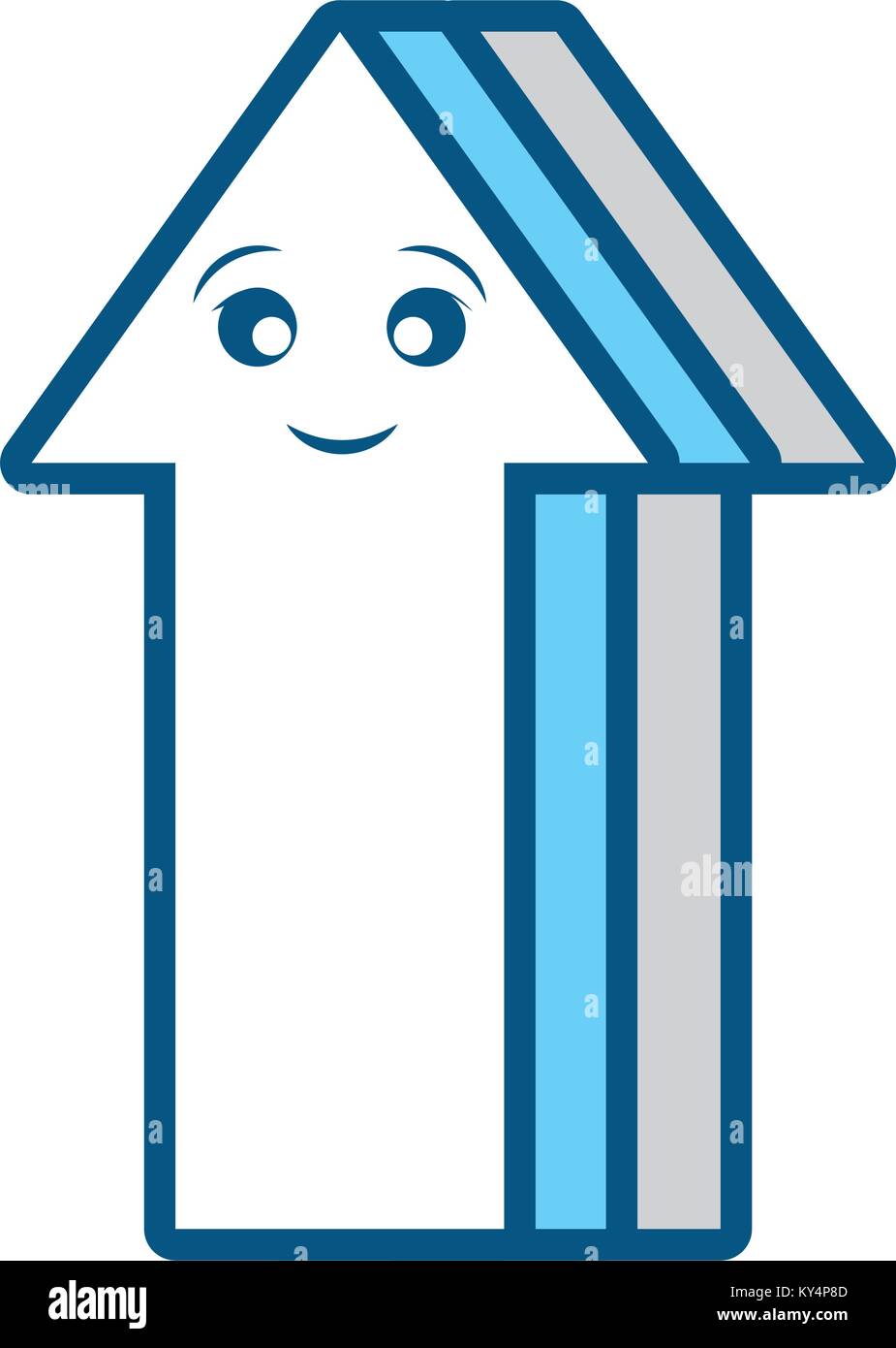 Arrow up symbol smiling cartoon Stock Vector Image & Art - Alamy