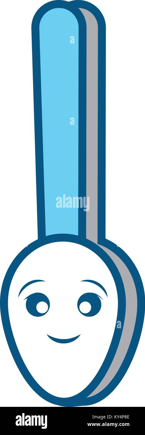 Little spoon cutlery smiling cartoon Stock Vector Image & Art - Alamy