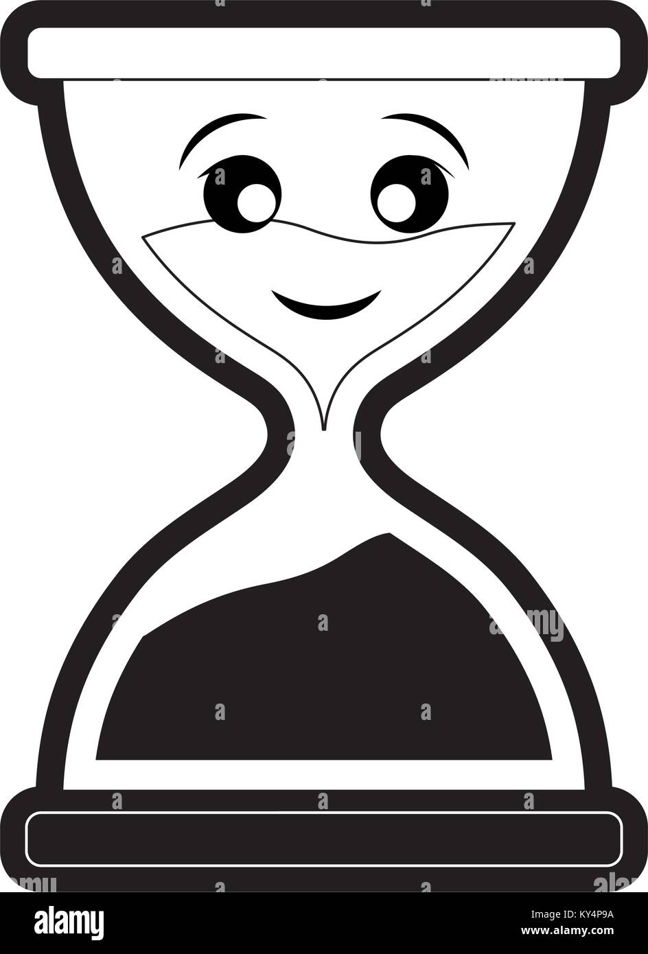 Hourglass antique clock smiling cartoon Stock Vector Image & Art - Alamy