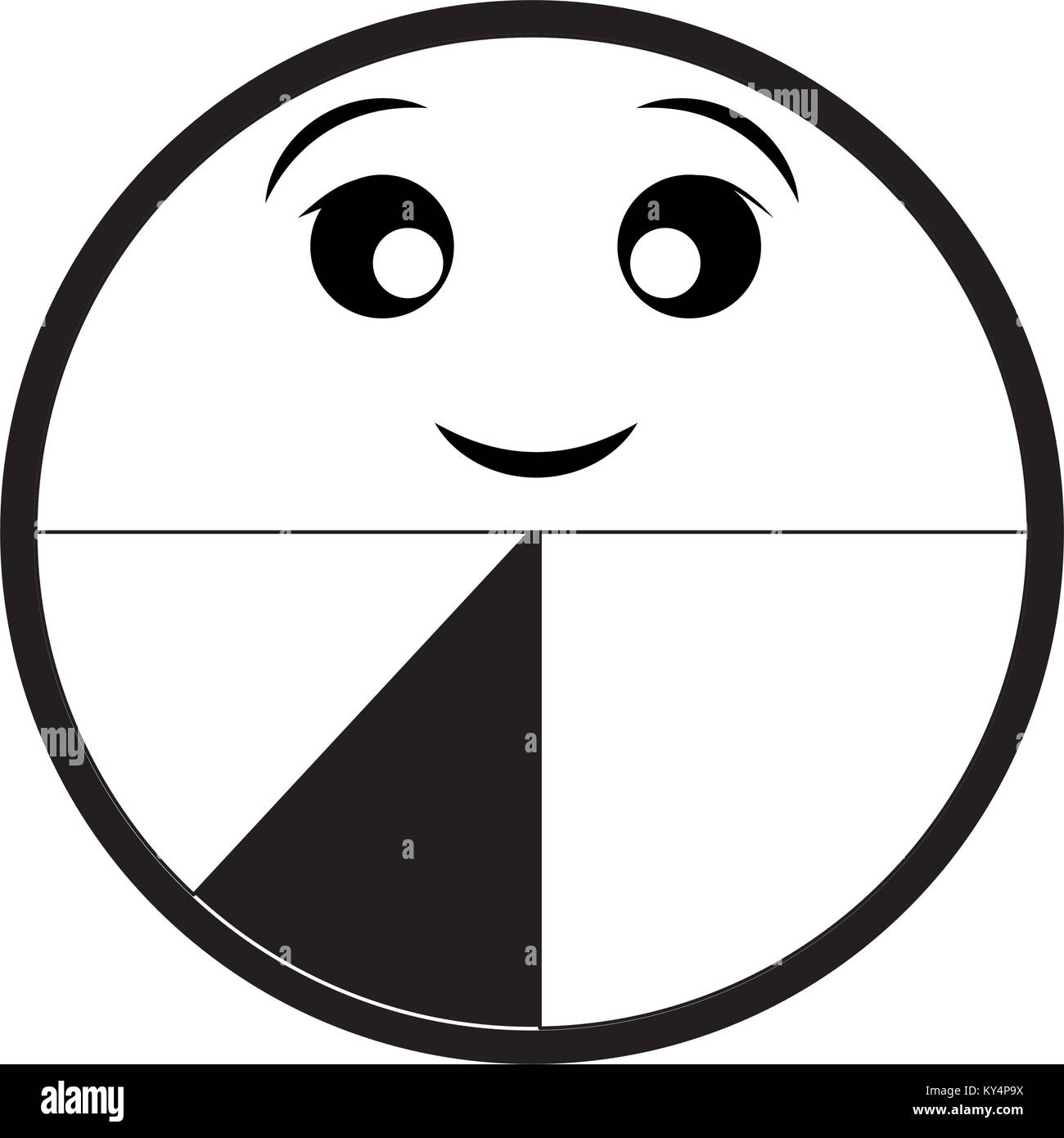 Pies statistics graphic smiling cartoon Stock Vector Image & Art - Alamy