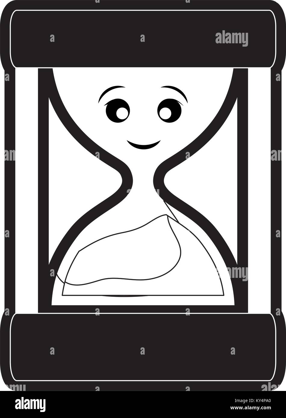 Hourglass antique clock smiling cartoon Stock Vector Image & Art - Alamy