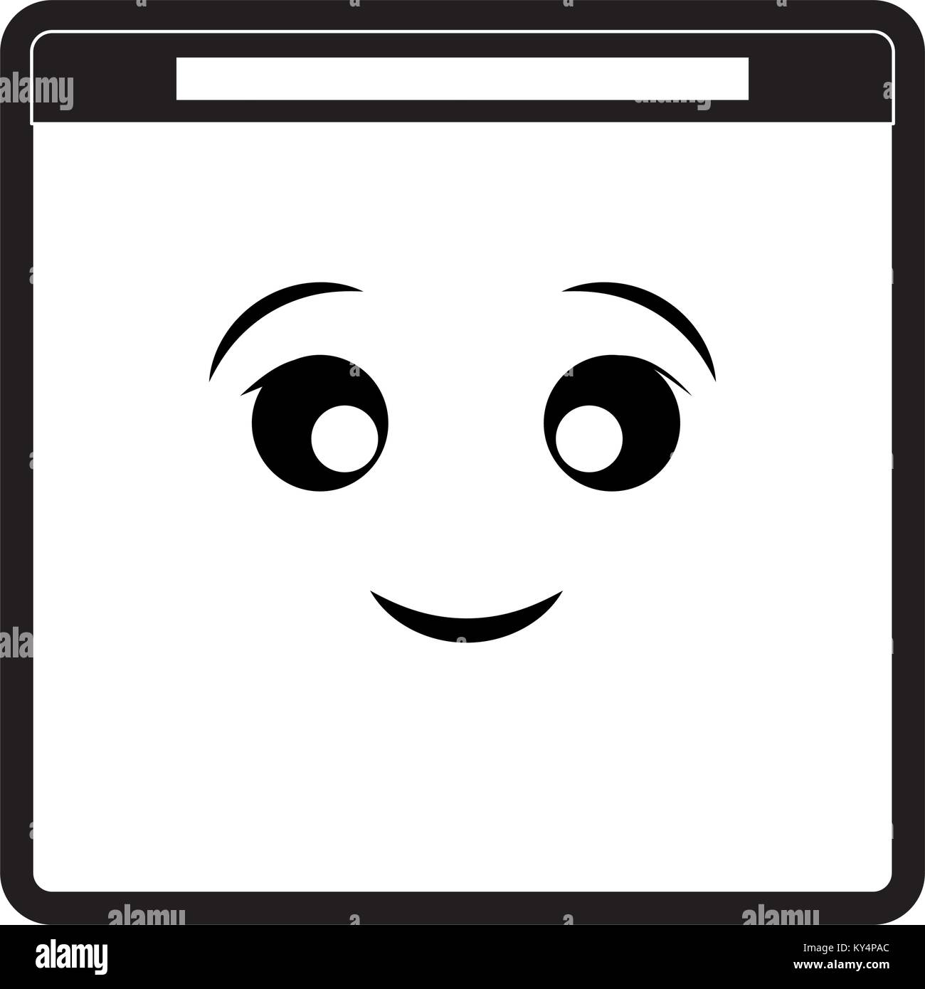 Web programming symbol smiling cartoon Stock Vector Image & Art - Alamy