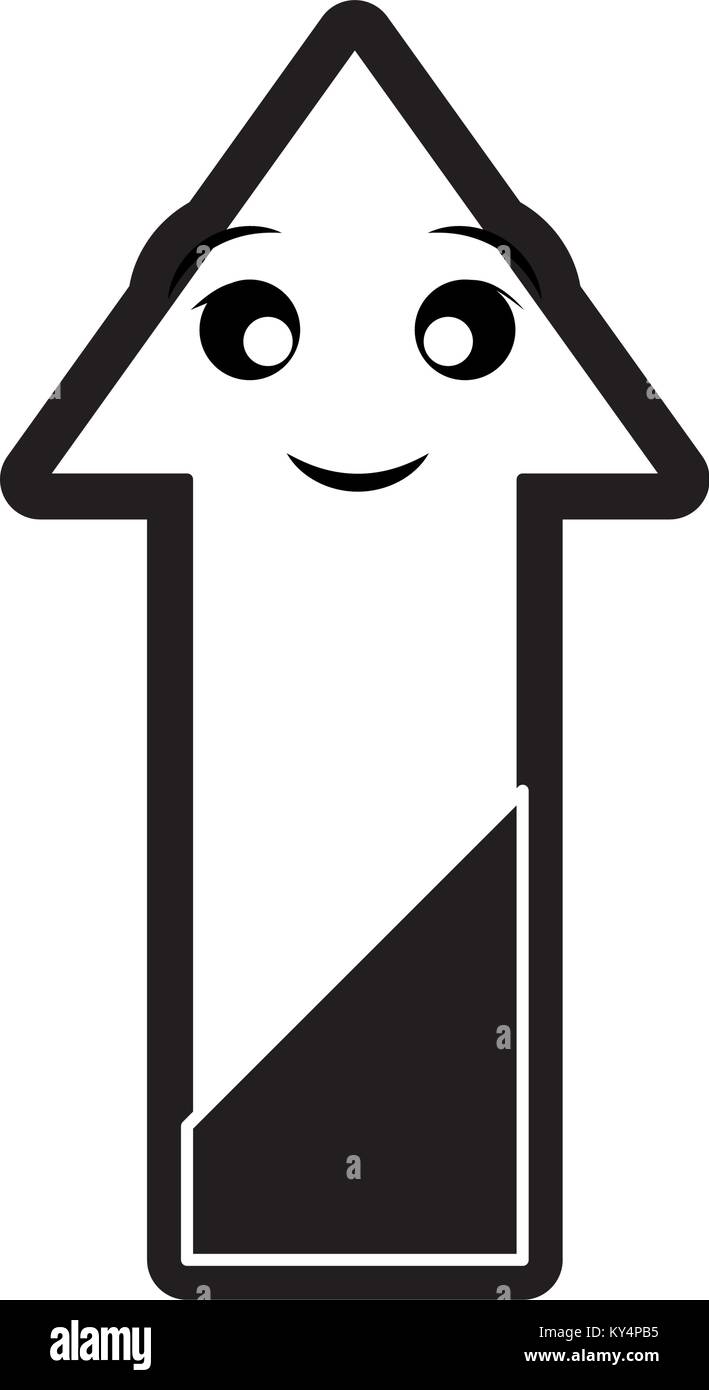 Arrow up symbol smiling cartoon Stock Vector Image & Art - Alamy