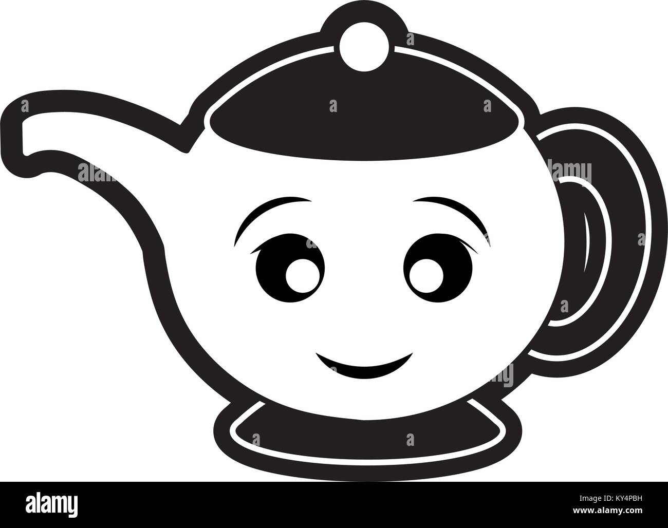 Porcelain teapot isolated smiling cartoon Stock Vector Image & Art - Alamy