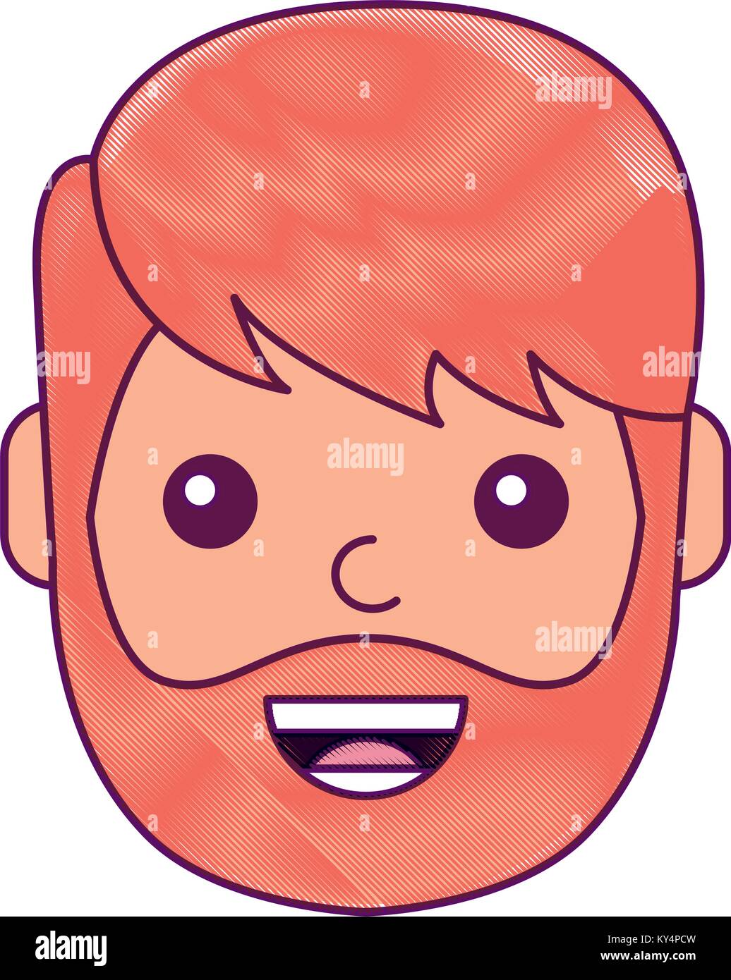 character man face laughing happy image vector illustration drawing ...