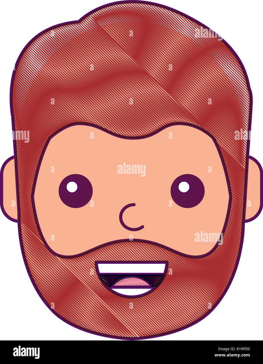 character man face laughing happy image vector illustration drawing ...
