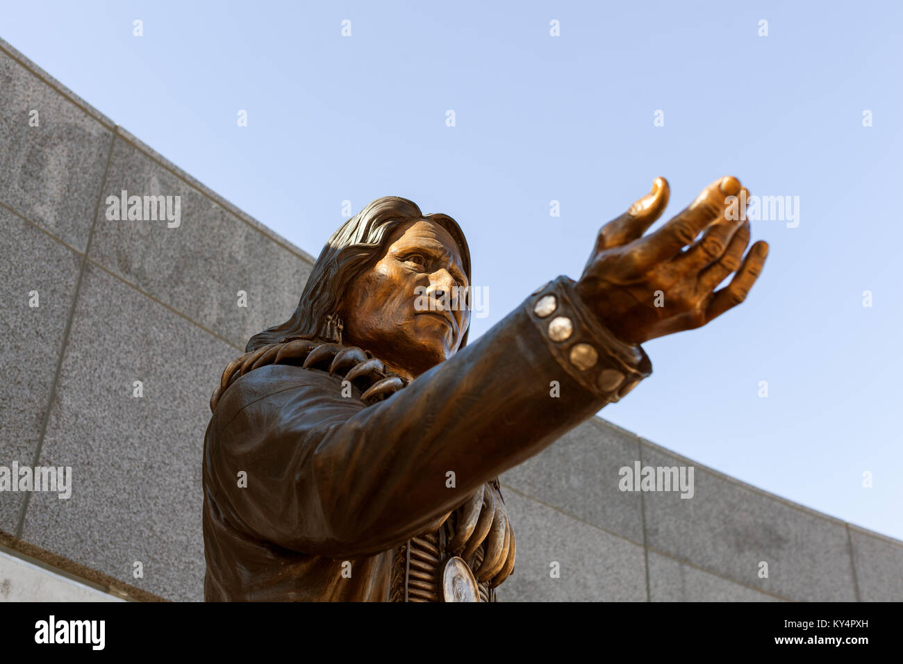 Standing Bear, Chief of the Ponca. Bronze statue by Benjamin Victor ...
