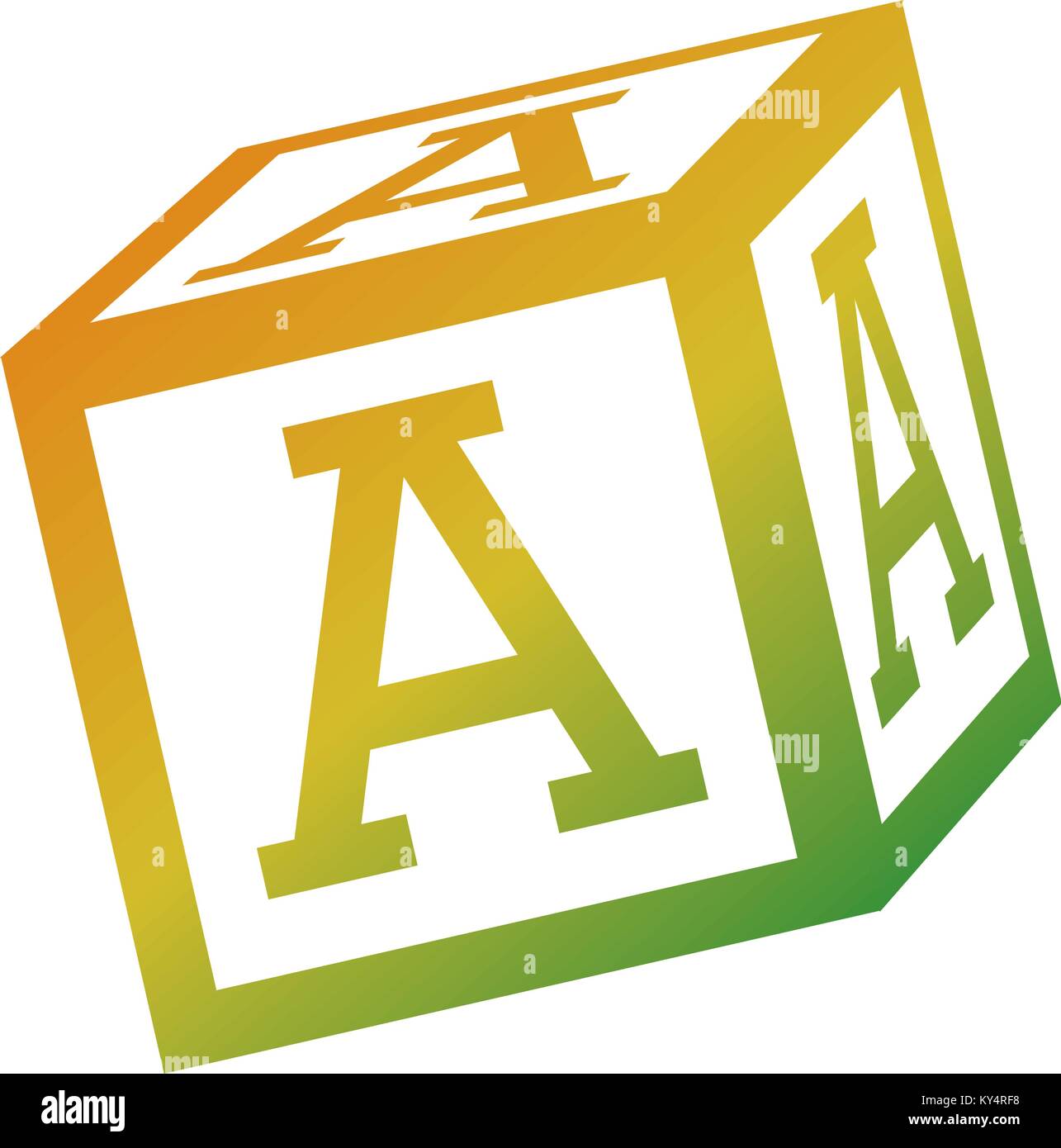alphabet block toy education icon vector illustration Stock Vector ...
