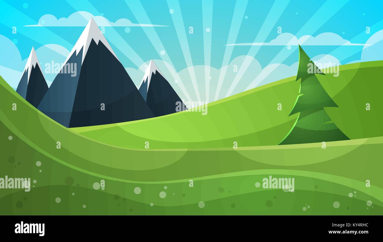 Snow mountain cartoon design hi-res stock photography and images - Alamy