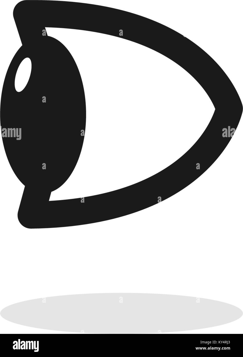 Simple human eye pupil black icon illustration Stock Vector Image & Art ...