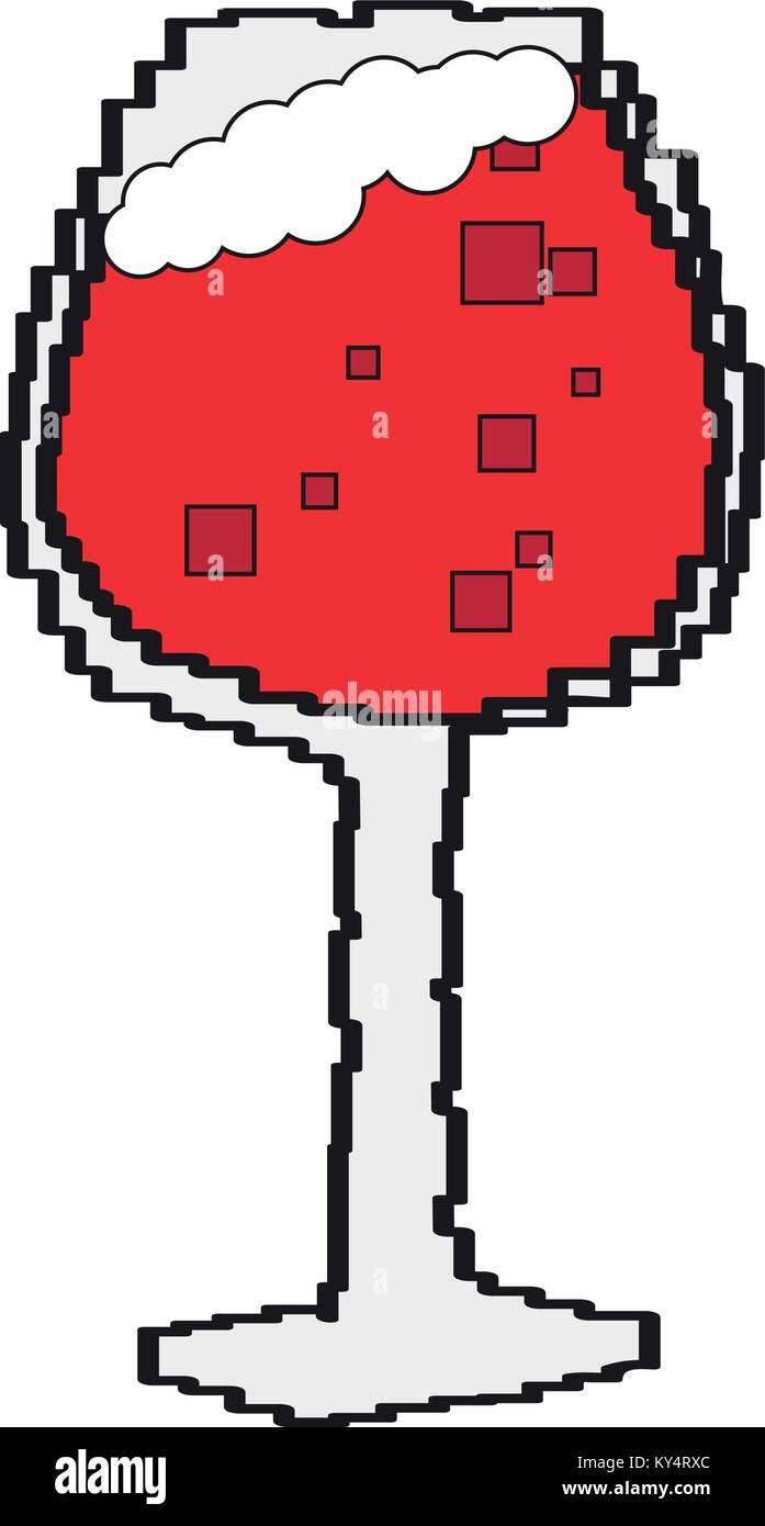 Pixelated wine glass Stock Vector Image & Art - Alamy