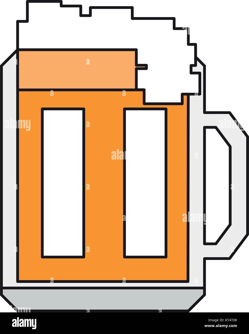 Pixelated beer mug Stock Vector Image & Art - Alamy
