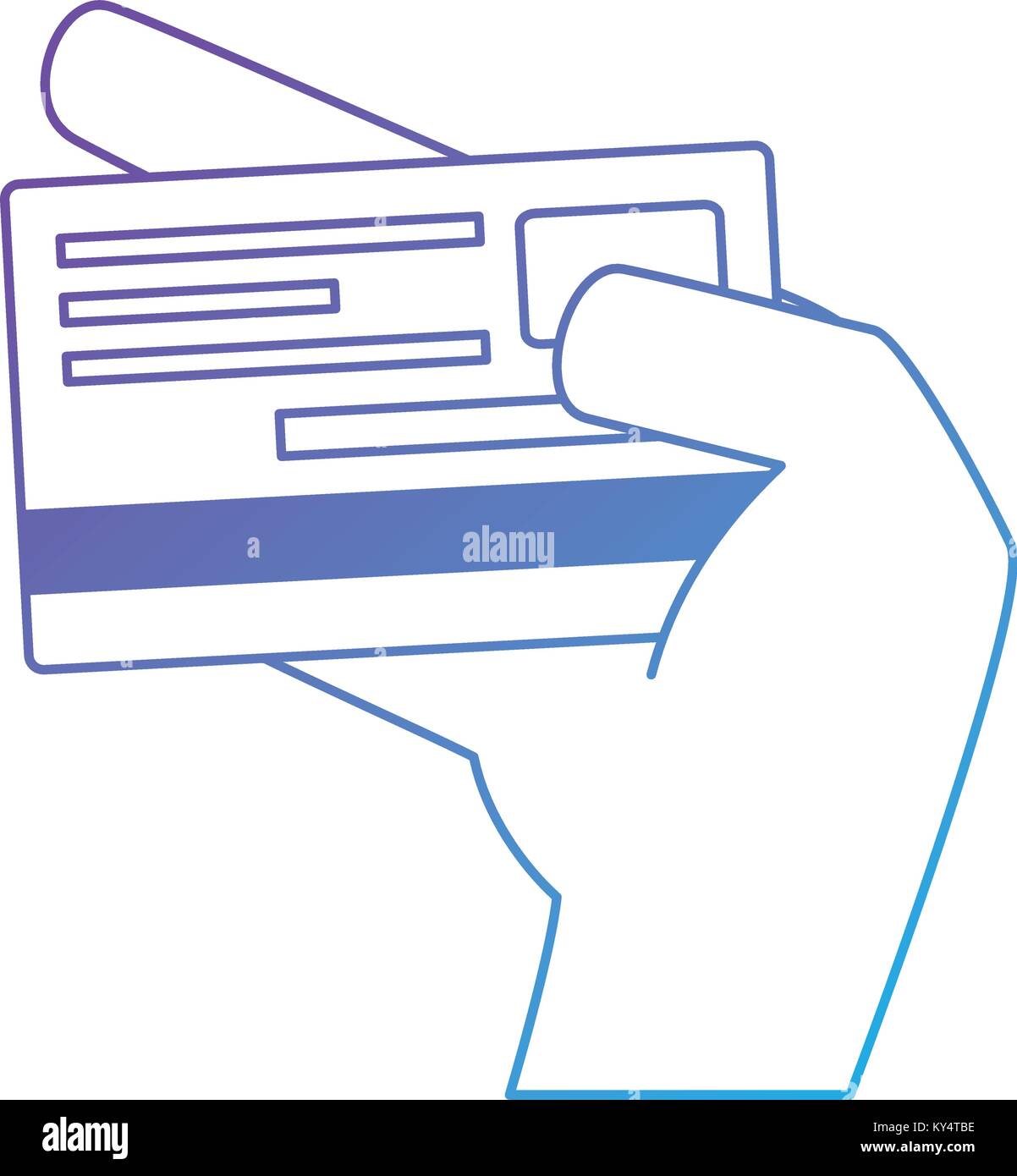 hand with credit card vector illustration design Stock Vector Image ...