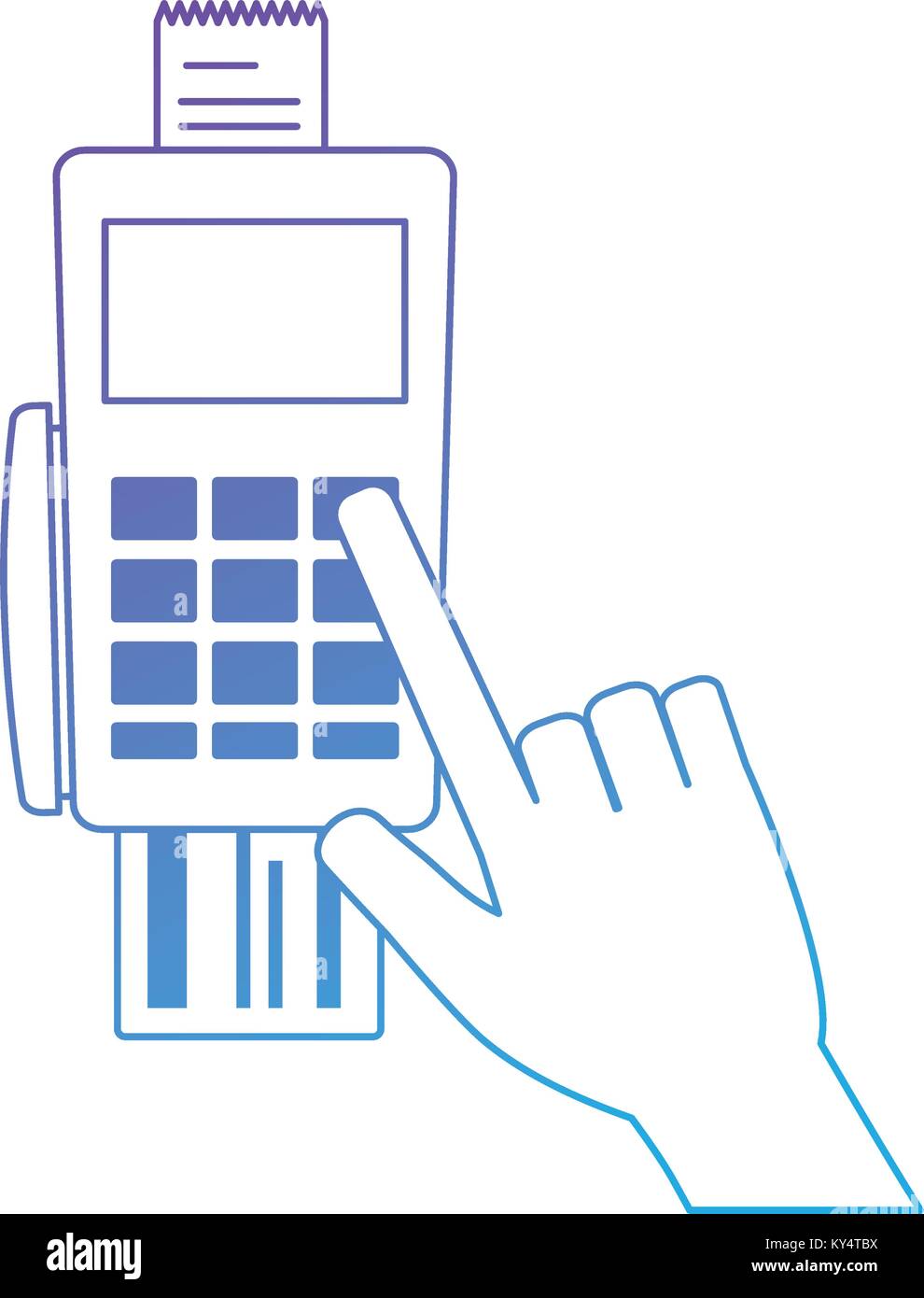 voucher machine with credit card vector illustration design Stock ...