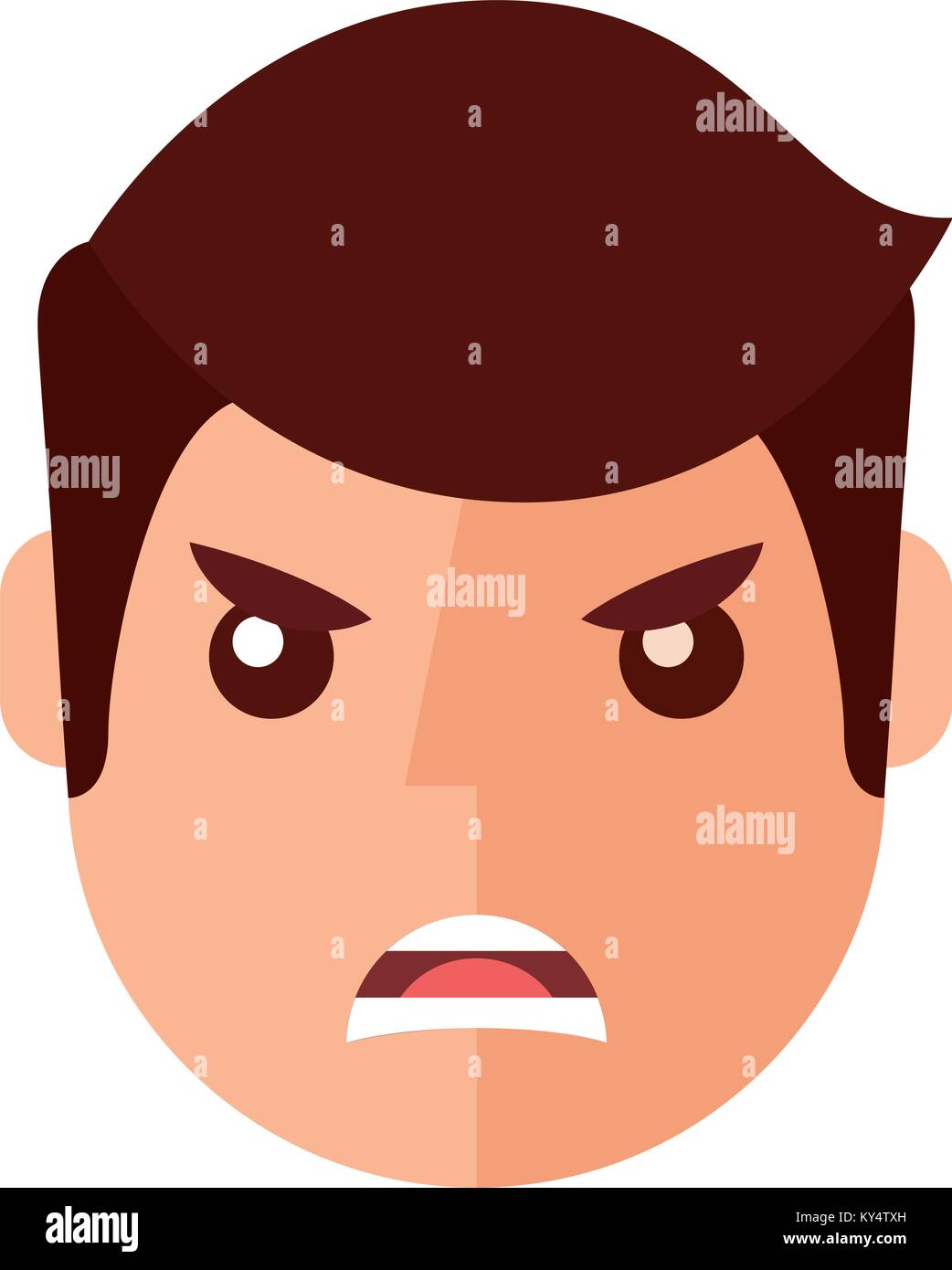 angry young man avatar character vector illustration design Stock ...