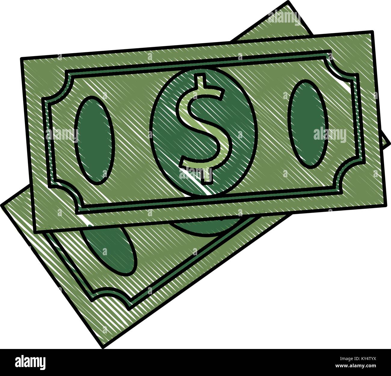 bills dollars isolated icon vector illustration design Stock Vector ...