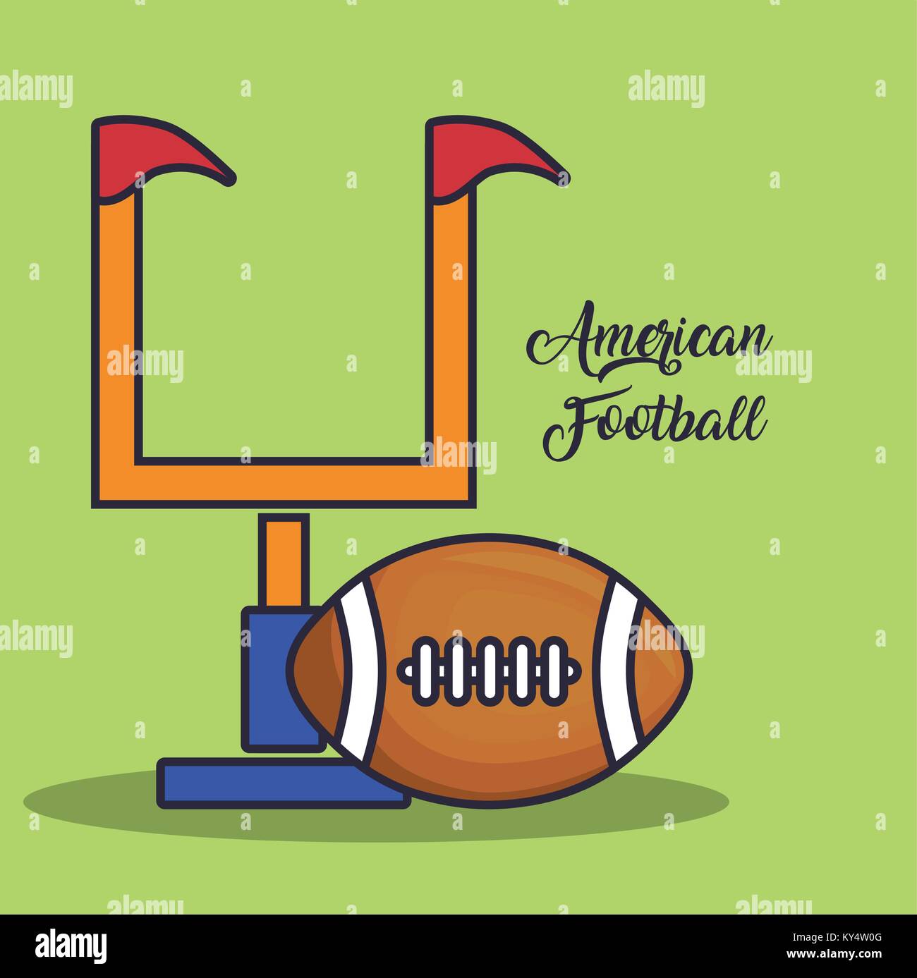 American football goal post ball Stock Vector Images - Alamy