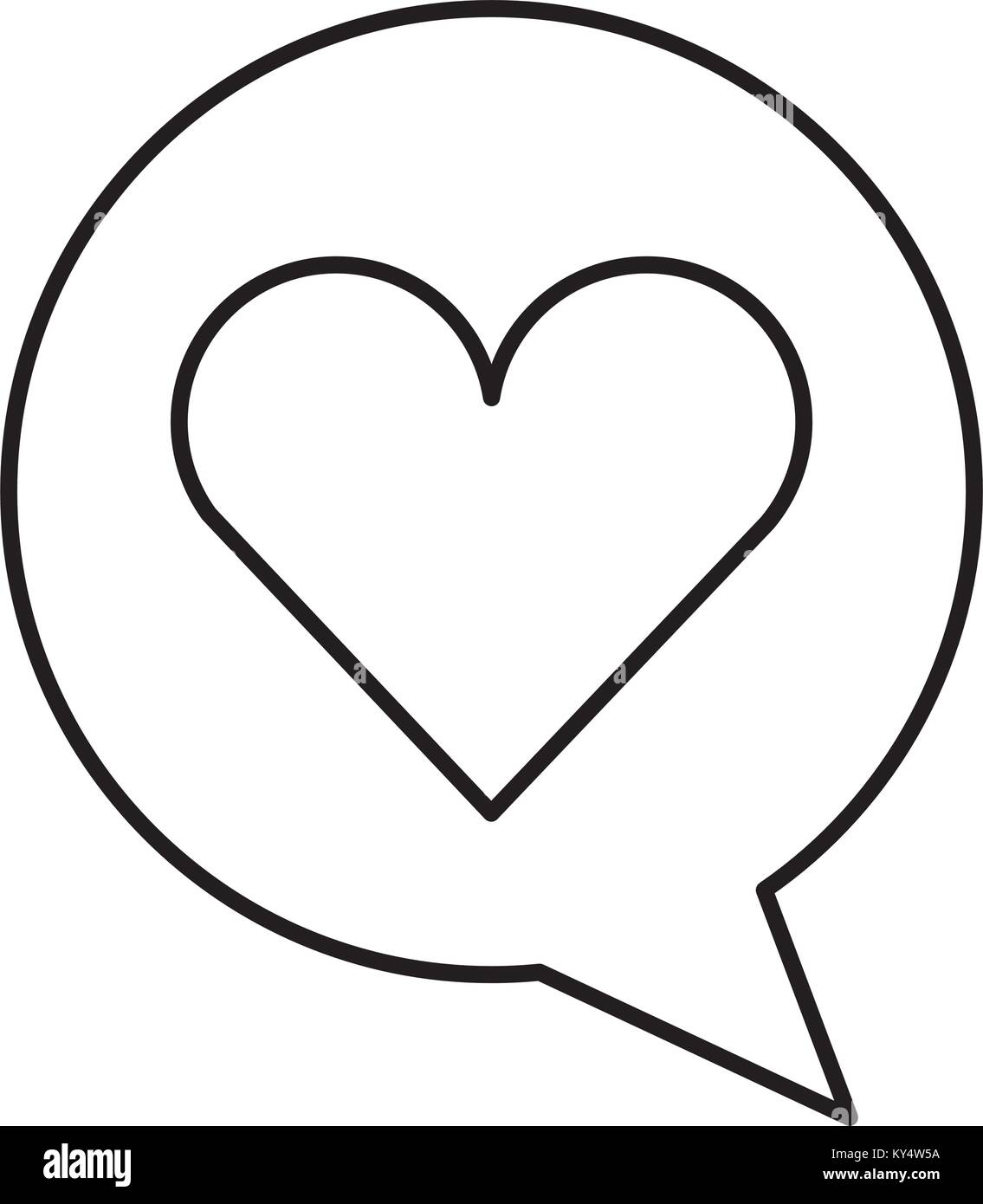 speech bubble with heart vector illustration design Stock Vector Image ...