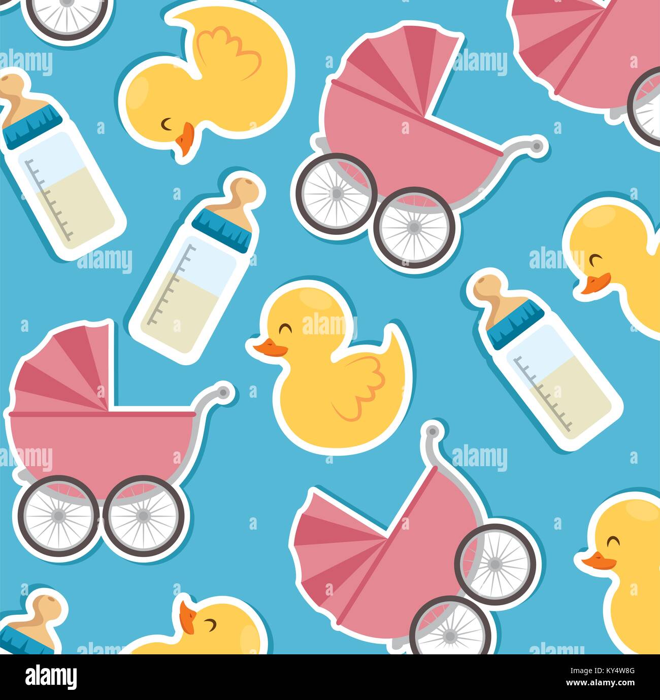 cute baby pattern background icons Stock Vector Image & Art - Alamy