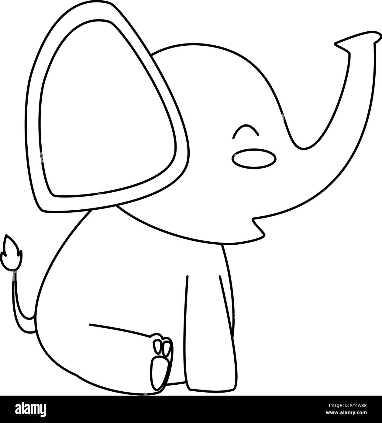 cute little elephant icon Stock Vector Image & Art - Alamy