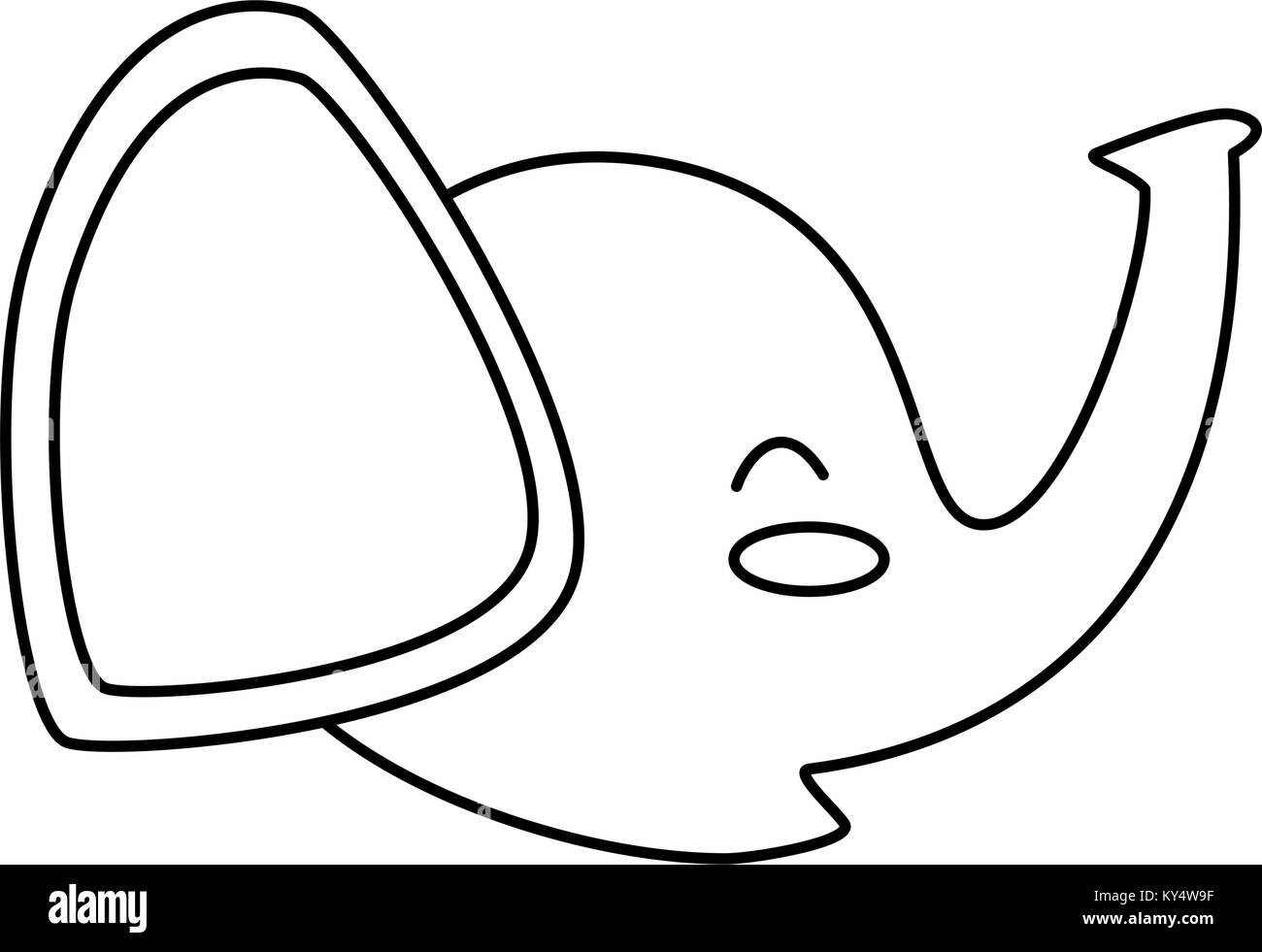 cute little elephant icon Stock Vector Image & Art - Alamy