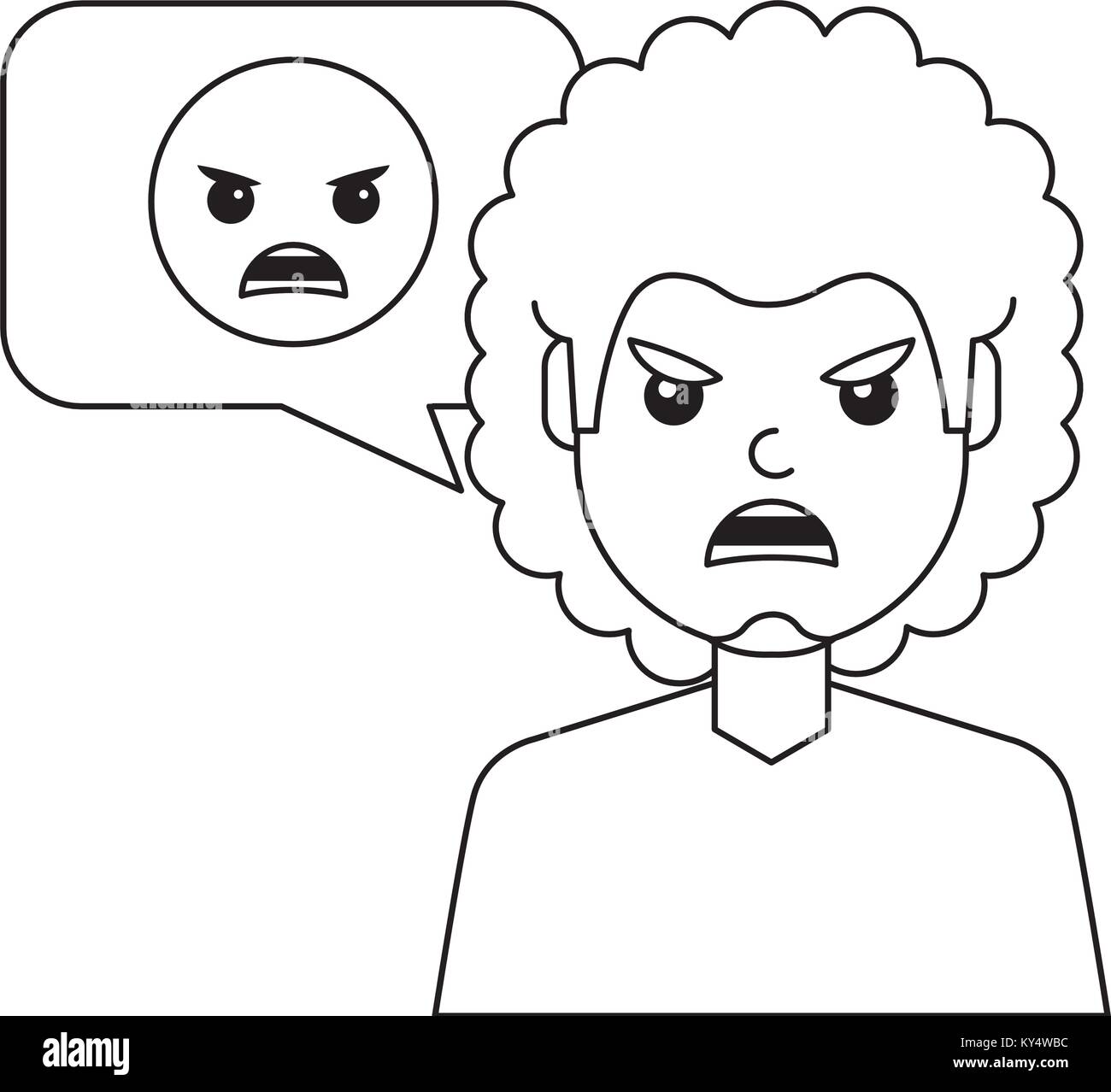 angry young man with emoticon avatar character Stock Vector Image & Art ...