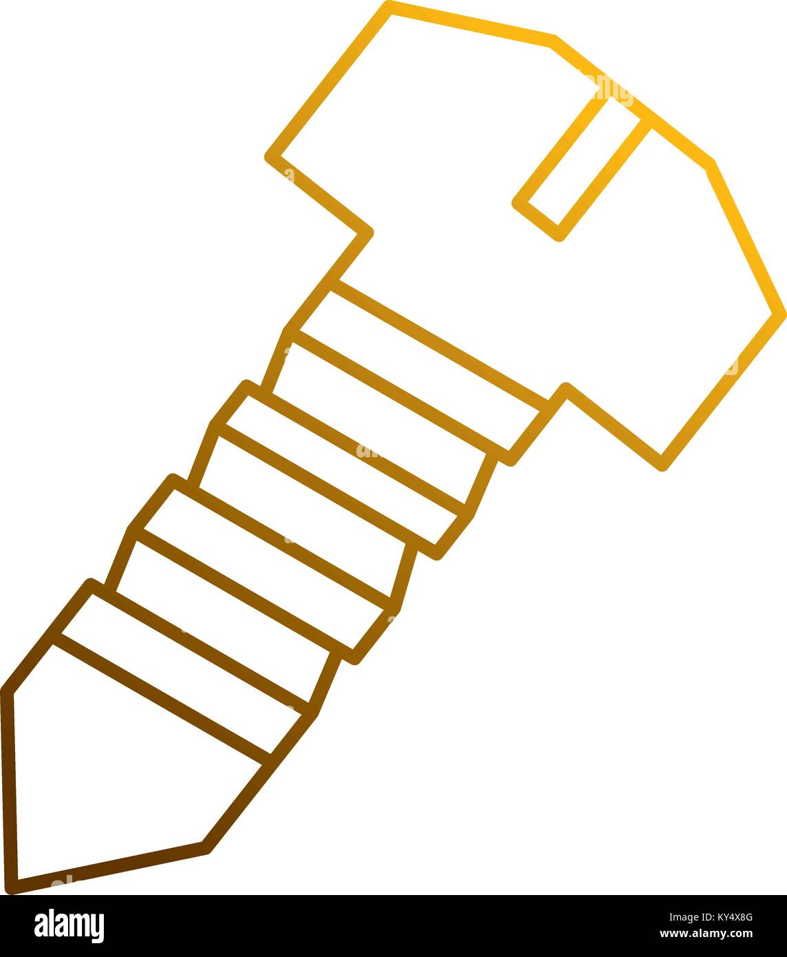 steel screw tool object repair icon vector illustration Stock Vector ...