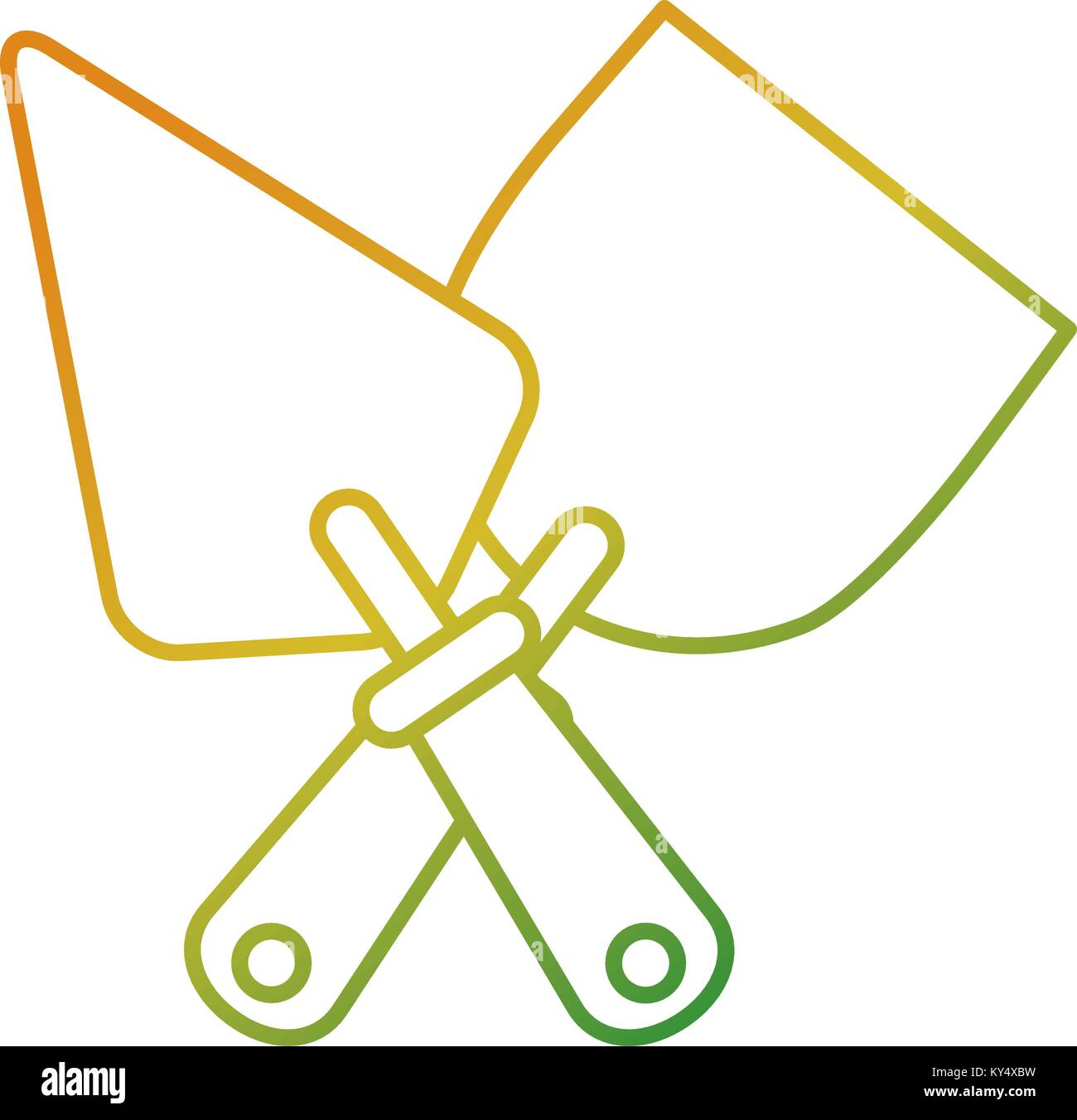 tools crossed spatula construction icon vector illustration Stock ...