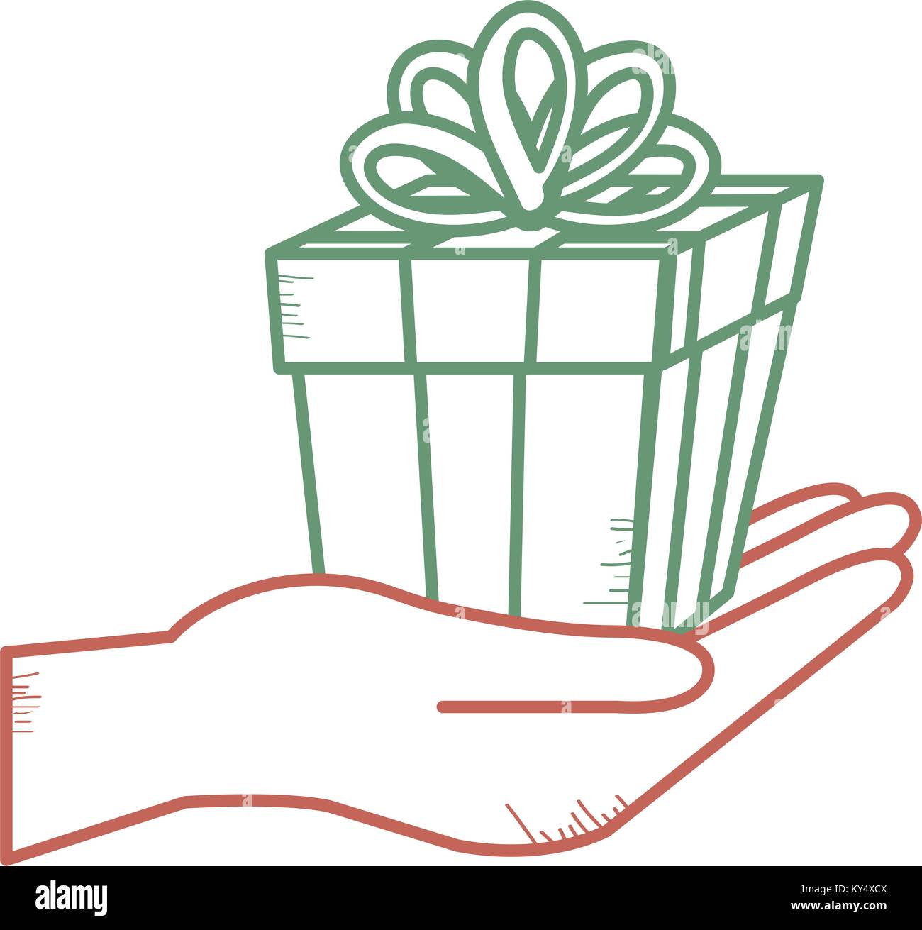 hand with gift box present icon vector illustration design Stock Vector ...