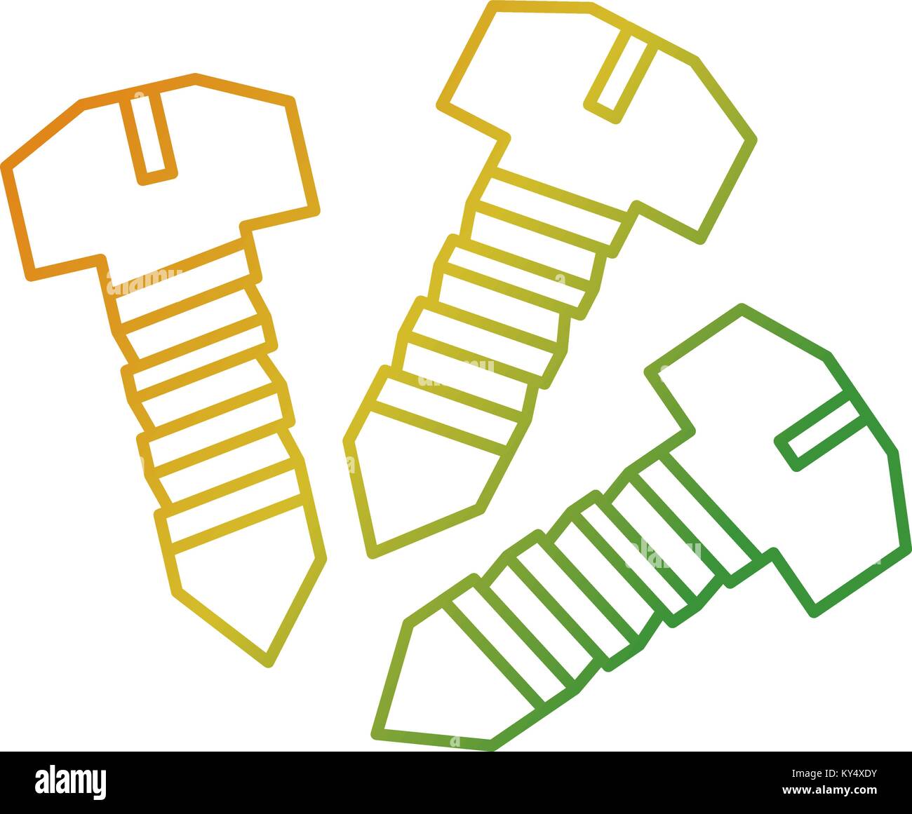 three screw tools repair objects vector illustration Stock Vector Image ...