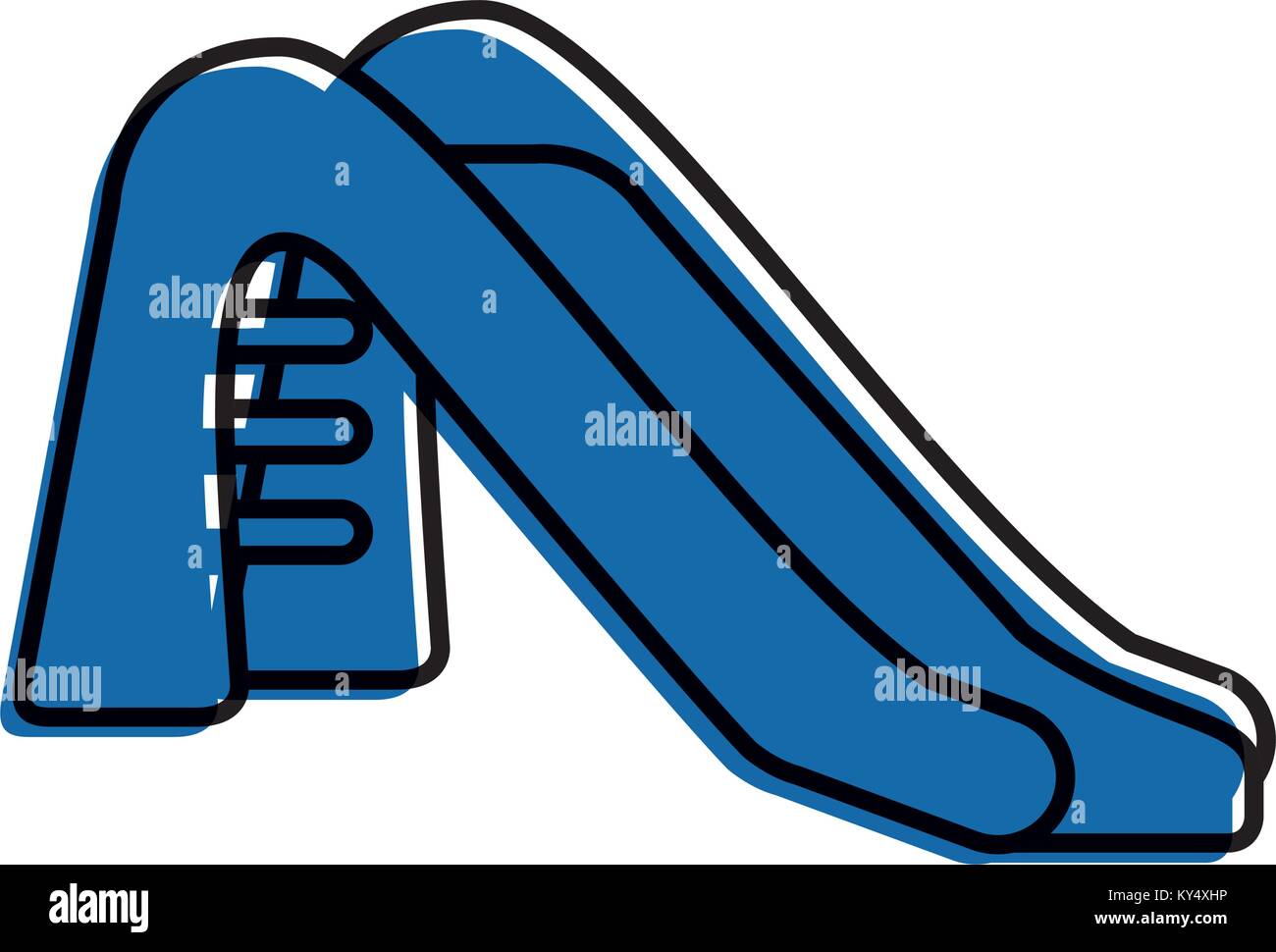 Kid slide seesaw Stock Vector Images - Alamy