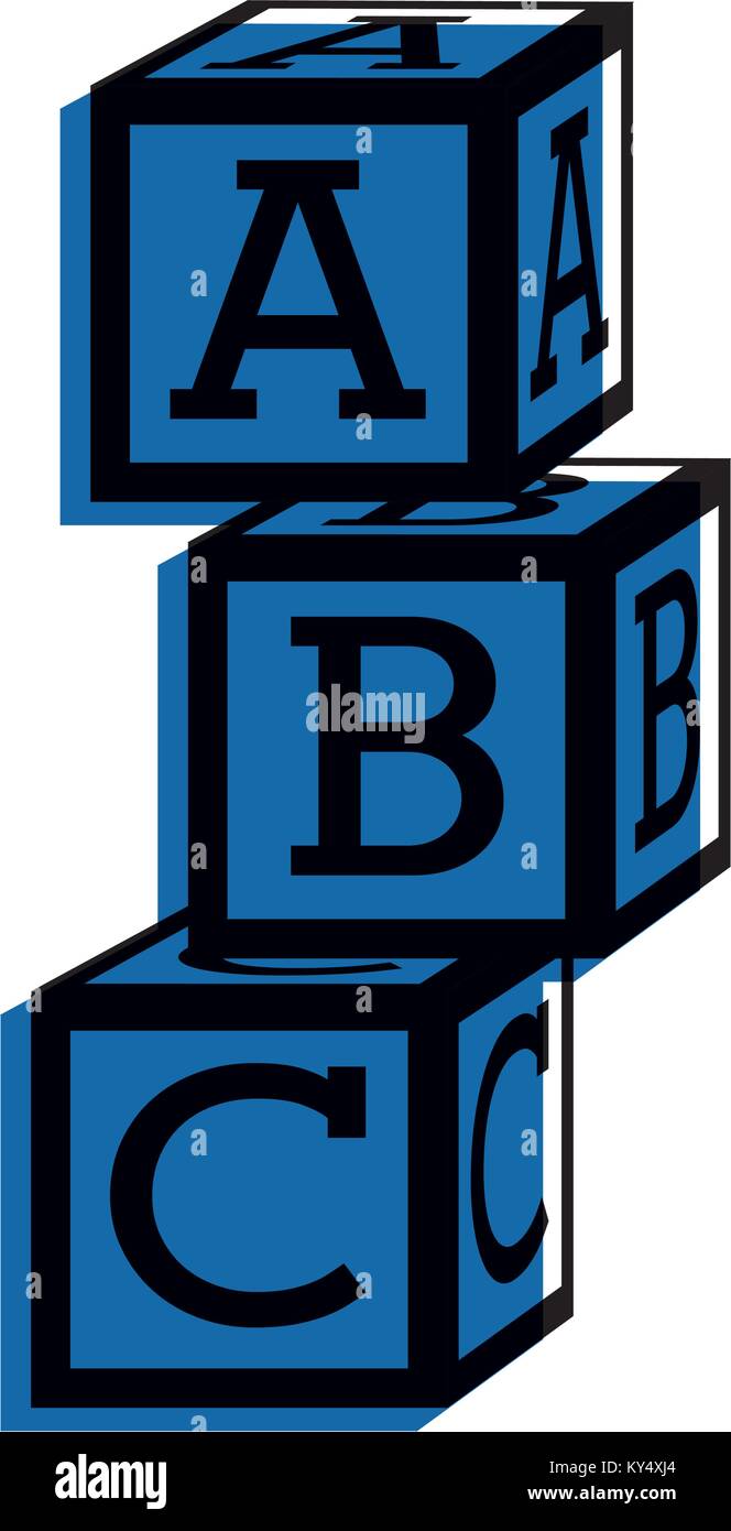 tower of alphabet block toy education icon Stock Vector Image & Art - Alamy