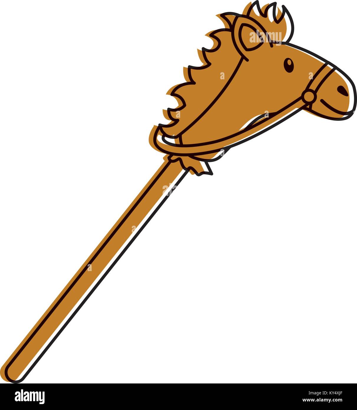 cartoon stick horse toy wooden Stock Vector Image & Art - Alamy