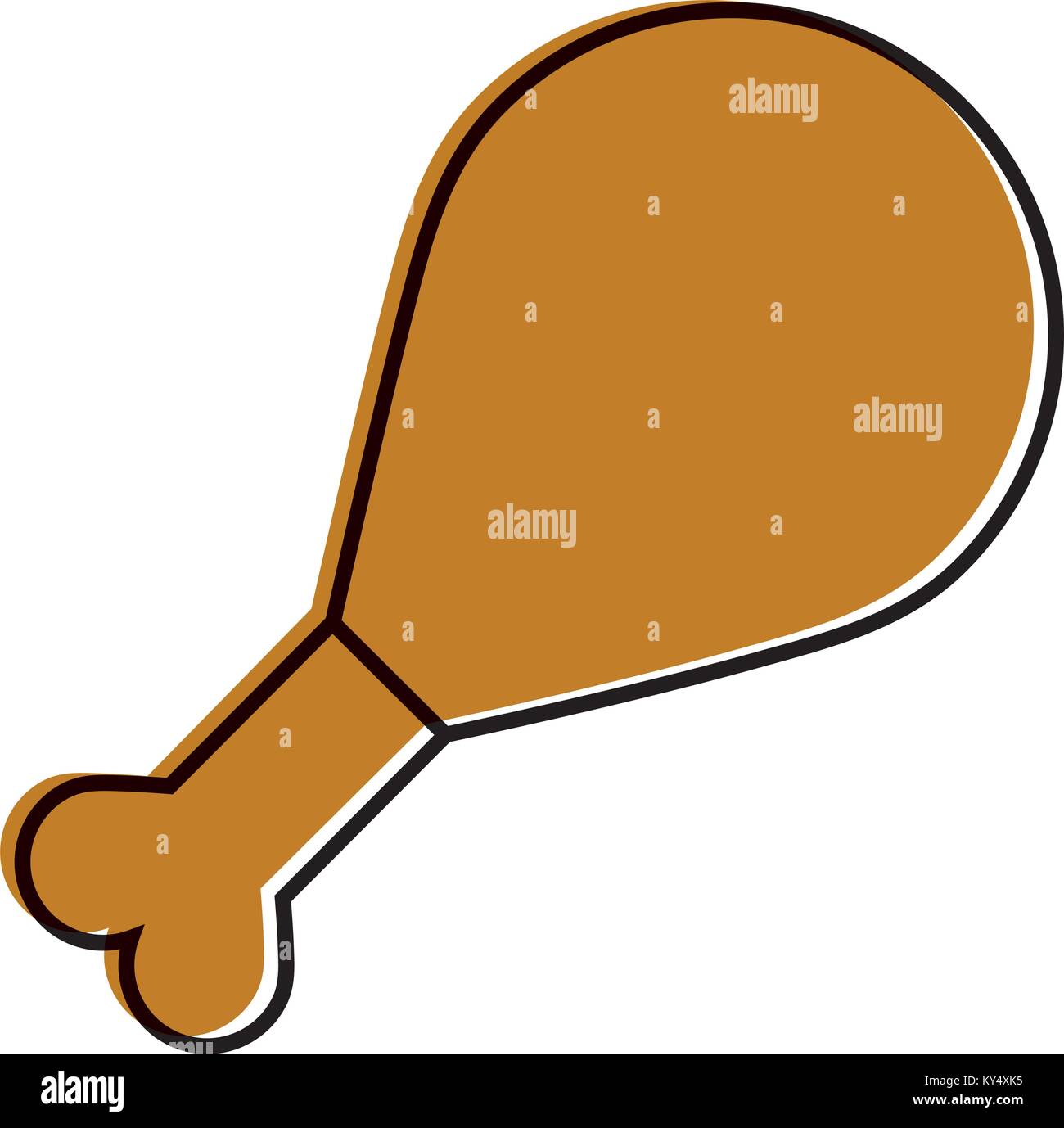 Flat cartoon baked chicken hi-res stock photography and images - Alamy