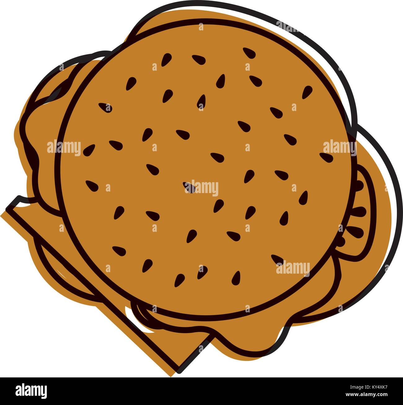 Fresh tasty burger top Stock Vector Images - Alamy