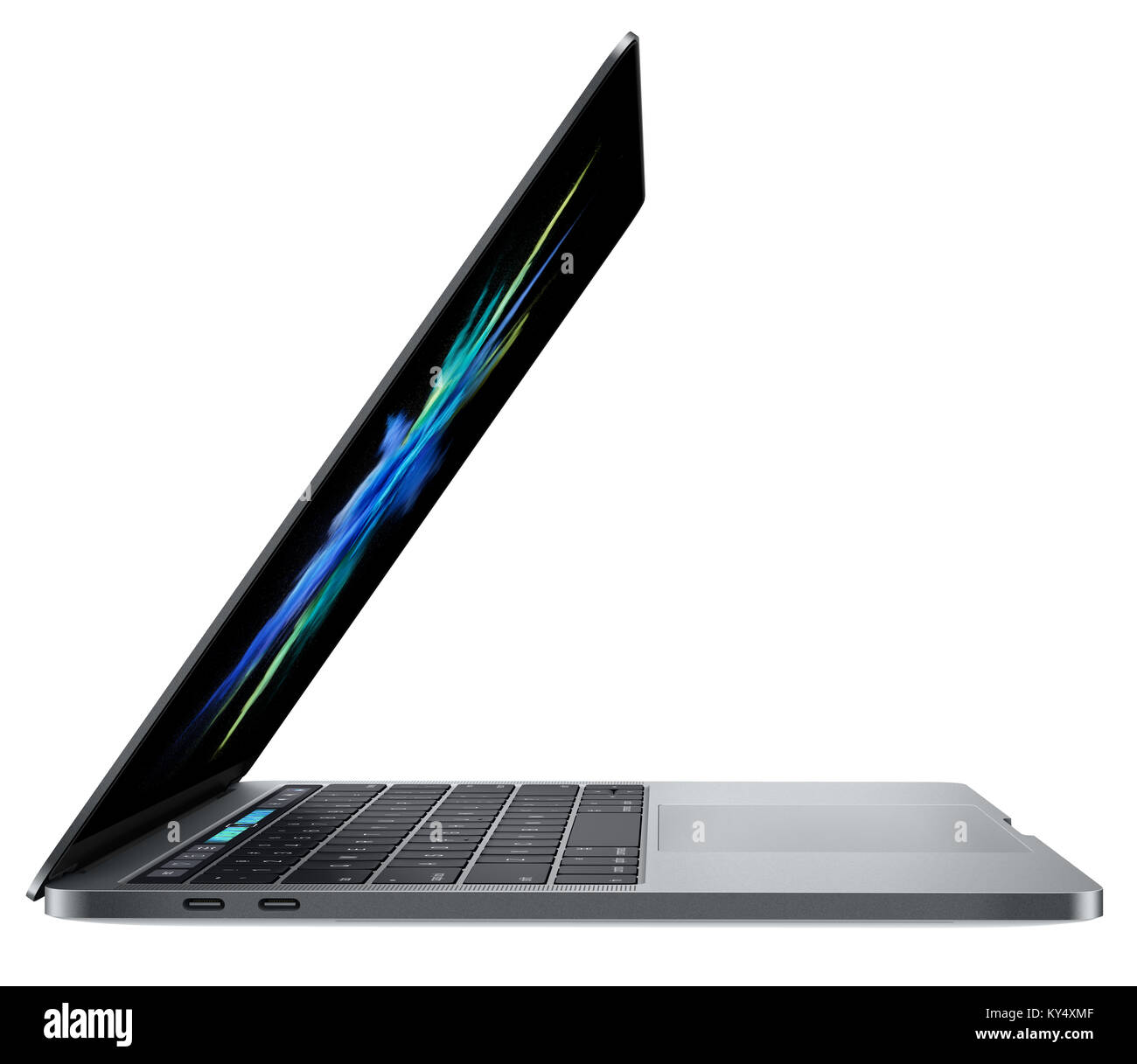 Laptop computer isolated on white background Stock Photo - Alamy