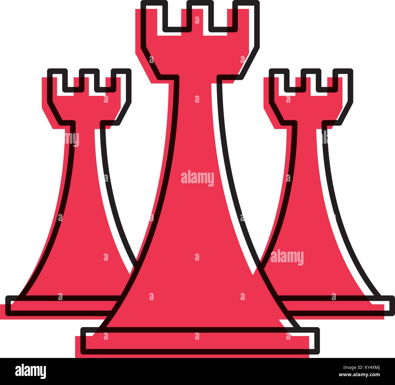 Simple chess game pieces Stock Vector Images - Alamy