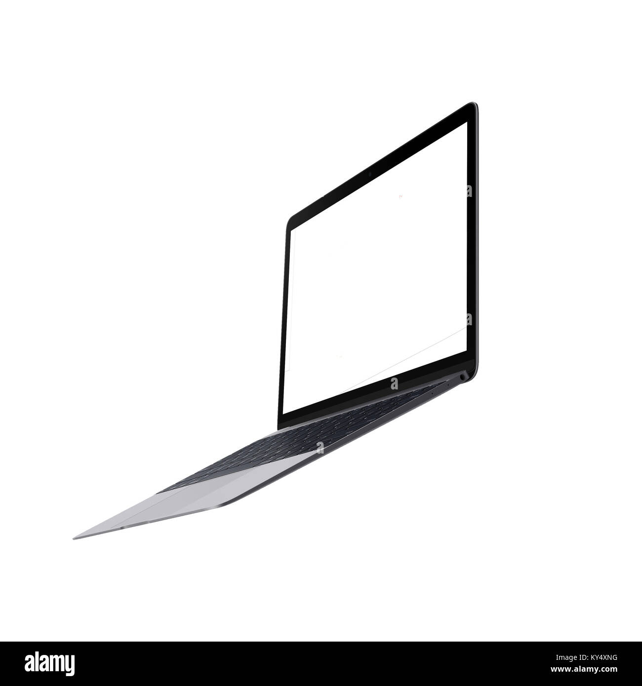 Laptop computer isolated on white background Stock Photo - Alamy