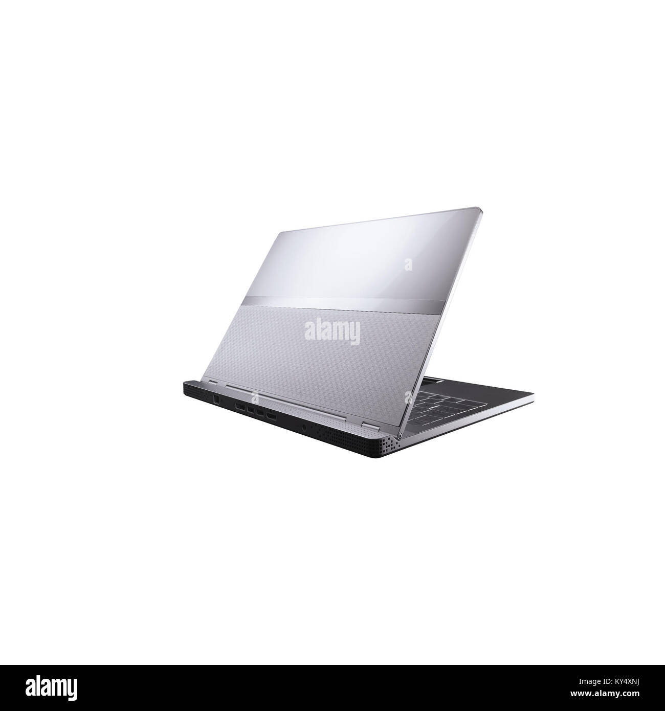 Laptop computer isolated on white background Stock Photo - Alamy