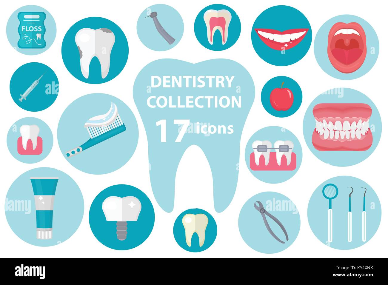 Dental floss toothpaste on Stock Vector Images - Alamy