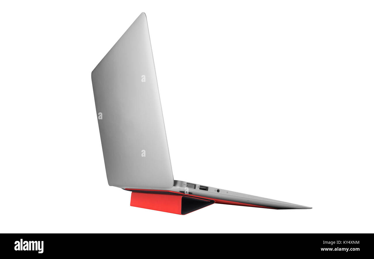 Laptop computer isolated on white background Stock Photo - Alamy