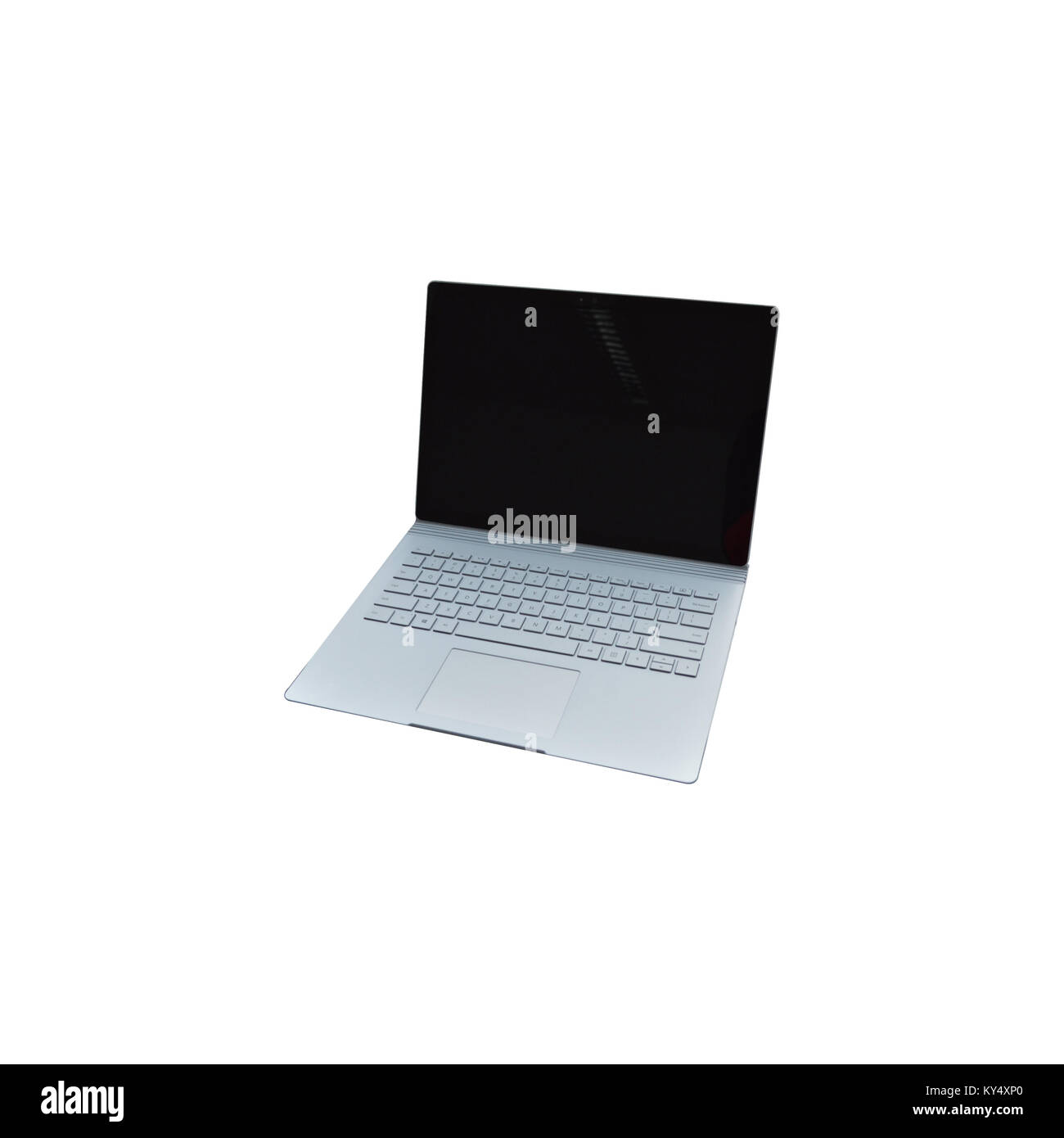 Laptop computer isolated on white background Stock Photo - Alamy